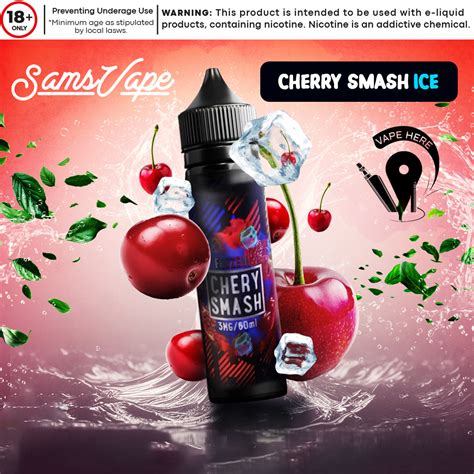 Frozen Cherry Smash E Liquid By Sam Vapes Vape Here Store