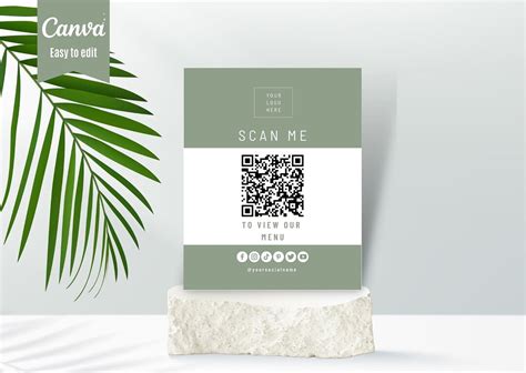 Scan To View Our Menu Sign Menu QR Code Sign Modern Menu QR Code Scan To Order Green