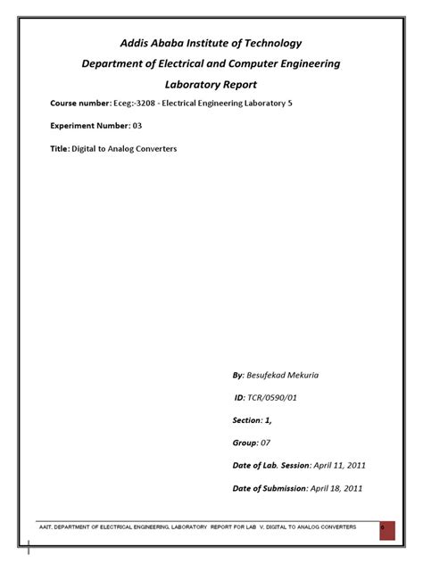 Lab Report 3 Digital To Analog Converters Pdf Digital To Analog Converter Sampling