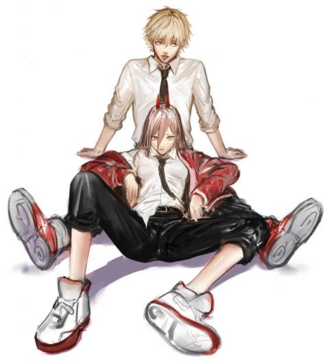 Power And Denji Chainsaw Man Drawn By Isshikiffmania7 Danbooru