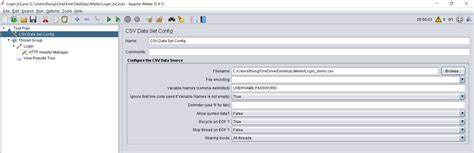 Jmeter Csv Data Set Config