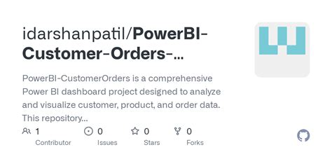 github idarshanpatil powerbi customer orders products powerbi