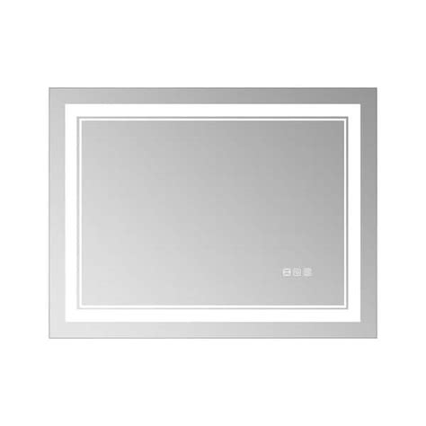 Cesicia 48 In W X 24 In H Rectangular Frameless Anti Fog Wall Mounted Bathroom Vanity Mirror