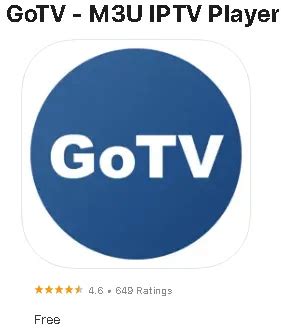 GoTV M3U IPTV Player IOS App Worth 1 99 Now Free