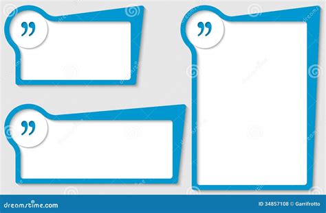 Set Of Three Quotation Template In Different Colors Cartoon Vector