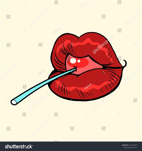 Female Mouth Lollipop Pop Art Sexy Stock Vector Royalty Free 2011837457 Shutterstock