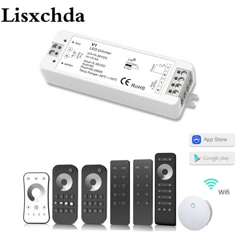 LED Dimmer 12V 5V 24V 36V PWM Wireless RF LED Dimmer Switch ON OFF With 2 4G Remote Wifi Dimmer