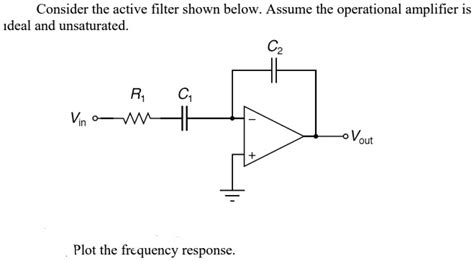 Solved Consider The Active Filter Shown Below Assume The Operational