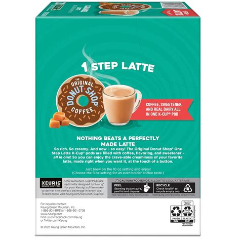The Original Donut Shop Vanilla One Step Latte Single Serve Coffee K