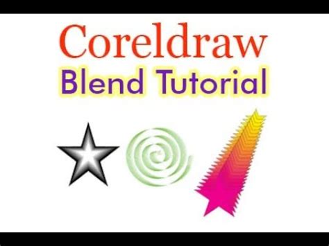 CorelDraw Blend Tutorial Part 1 Use Of Blend Tool For Drawing Purpose