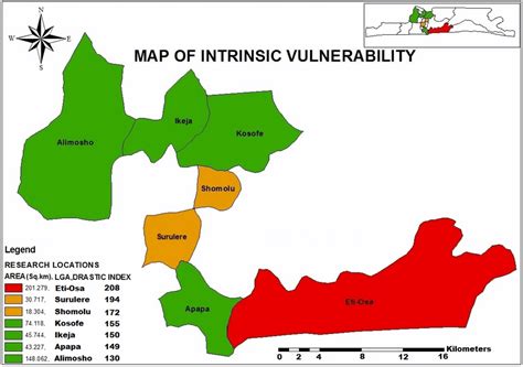 Map Of Intrinsic Vulnerability Download Scientific Diagram