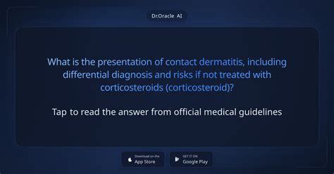What Is The Presentation Of Contact Dermatitis Including Differential