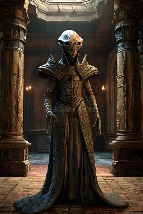 Elegant Extraterrestrial Alien Overlord Dressed In Noble Attire Made