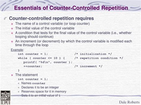 Dale Roberts Lecturer Iupui Ppt Download
