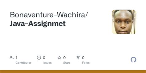 Github Bonaventure Wachirajava Assignmet
