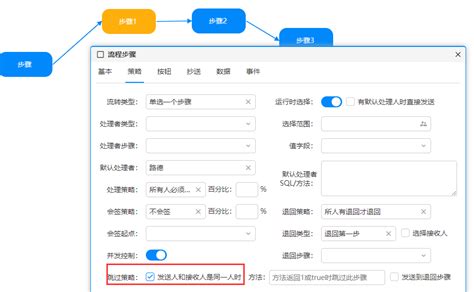 步骤设置 策略 跳过策略 全浏览器支持的轻量化asp core vue前后端分离工作流程引擎