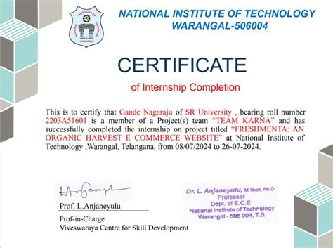 gande nagaraju on linkedin webdevelopment internship nitwarangal frontenddevelopment