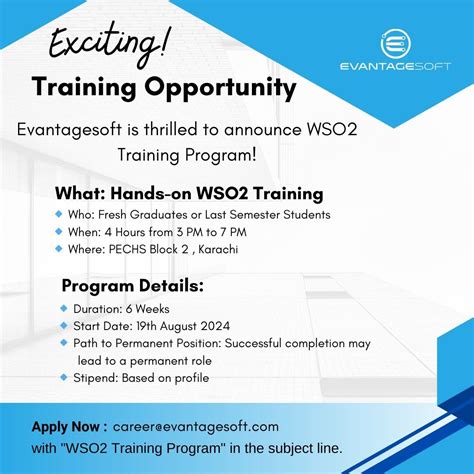 Nimra Shahid On Linkedin Wso2training Evantagesoft Techtraining Careeropportunity Techskills