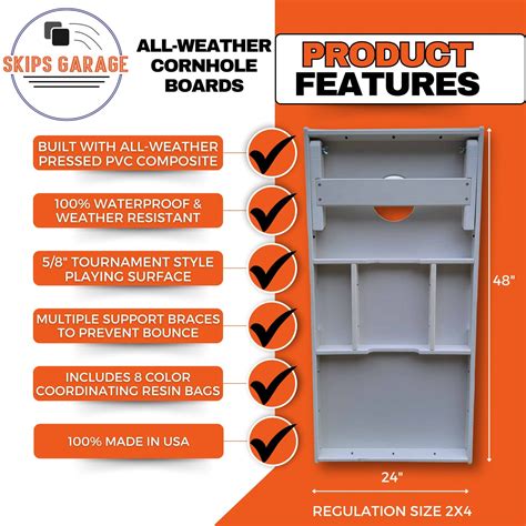 Dark Burnt Wood Pro All Weather Cornhole Boards