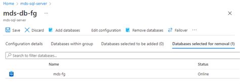 Remove A Sql Database From An Azure Failover Group