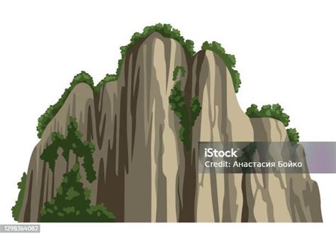 현실적인 중국 바위 산 흰색 배경에 고립 된 아시아 풍경 요소 바위산에 대한 스톡 벡터 아트 및 기타 이미지 바위산 절벽 0명 Istock