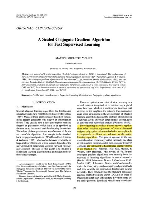A Scaled Conjugate Gradient Algorithm Pdf Euclidean Vector