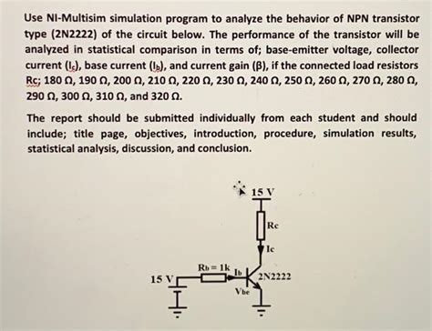 Solved Use Ni Multisim Simulation Program To Analyze The