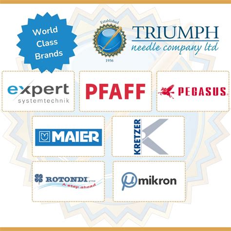 Triumph Needle Company Ltd Proudly Representing World Class Brands Triumph Needle