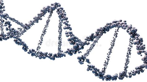 Dna Structure Seen Under A Microscope Genetic Information Molecules 3d Render Stock