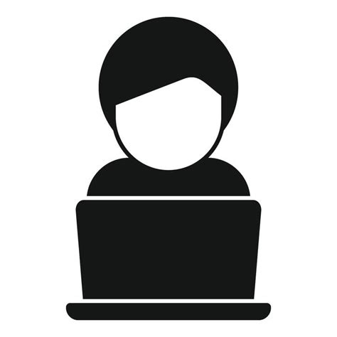 Person Laptop Icon Vector Art Icons And Graphics For Free Download