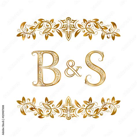 Bands Vintage Initials Logo Symbol Letters B S Ampersand Surrounded