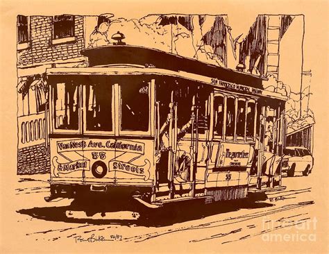 Cable Car San Francisco Drawing