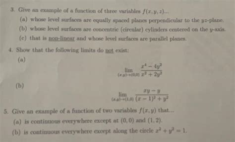 Solved Give An Example Of A Function Of Three Variables Chegg