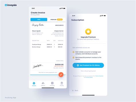 An Iphone Screen Showing The Invoice Application