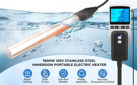 1800w Immersion Water Heater For Pool Submersible Water
