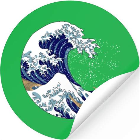 The Great Wave Off Kanagawa Half Moon Circle Sold By Insultkristi