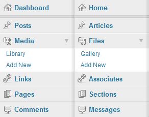 Change WordPress Dashboard Menu Items Text SumTips