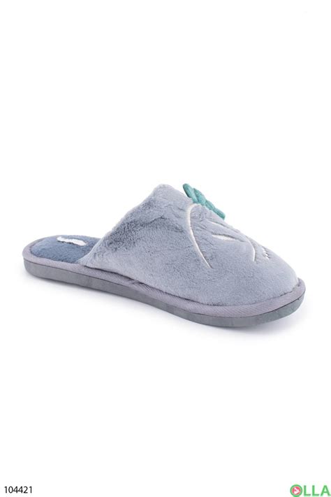 Жіночі сині кімнатні тапочки И G190 купити недорого в інтернет магазині «olla Україна
