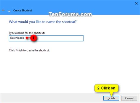 Create Shortcut To App File Folder Drive Or Website In Windows Tutorials
