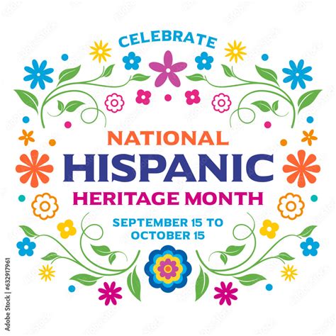 Hispanic American Heritage Month Vector Banner Poster Post Card