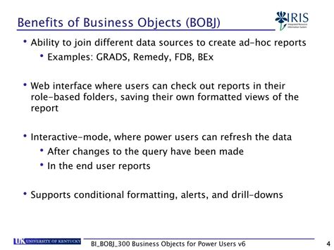 Ppt Bi Bobj 300 Business Objects For Power Users Powerpoint Presentation Id 5217922