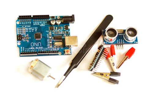 Arduino Electronic Elements Stock Image Image Of Circuit Prototype 114976835