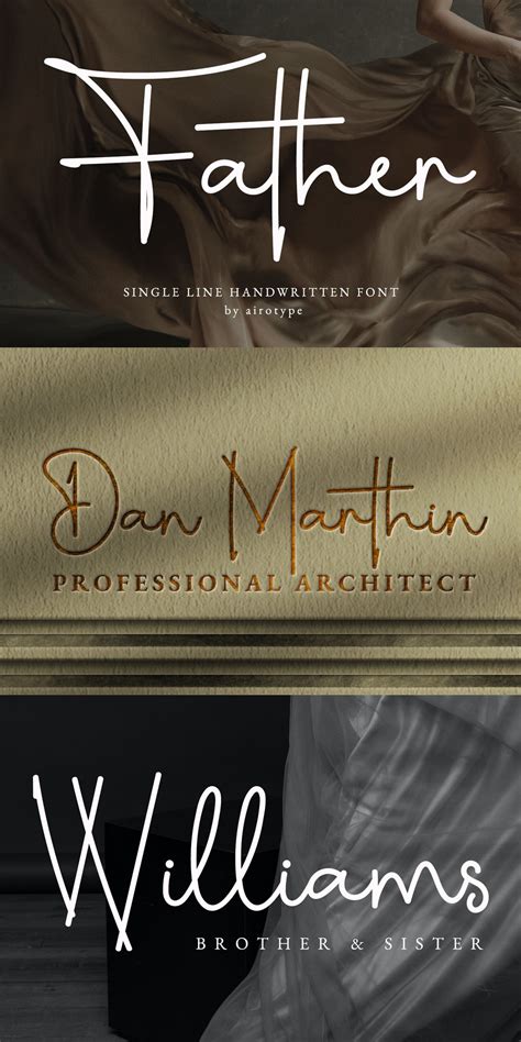 Father Monoline Handwritten Font Father Monoline Handwritten Font