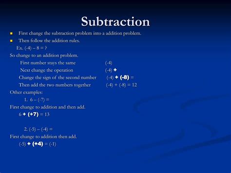 PPT The Addition And Subtraction Of Negative Numbers PowerPoint Presentation ID 1420481