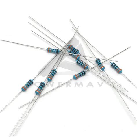 Pcs K Ohms Band W Metal Film Resistor Ohm For Pcb Breadboard Arduino Uno Mega Nano