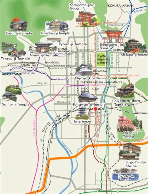 Welcome To Kyoto World Heritage Map Kyoto Japan Japan Travel Kyoto