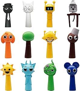 Bongshakalaka 12 Pcs Sprunky Figurines Jouets Colorées Mini Figurine