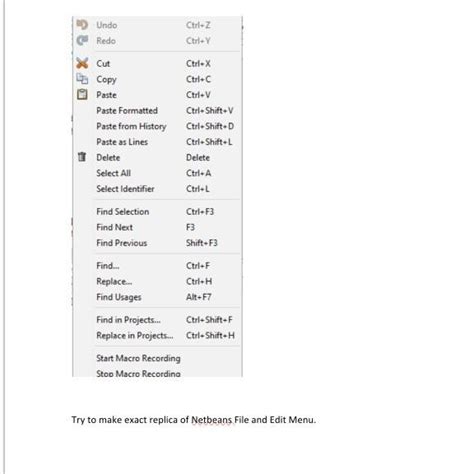 Solved Undo Redo Ctrl Z Ctrl Y Cut Ctrl X Copy Ctrl C Chegg Com