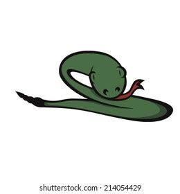 Simple Snake Tongue Out Stock Vector Royalty Free 214054429
