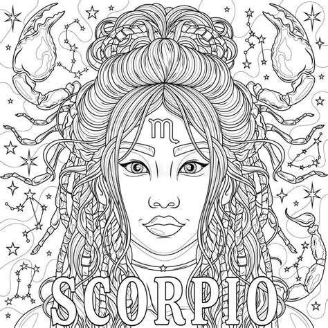 Scorpio Zodiac Coloring Pages 60 Photos